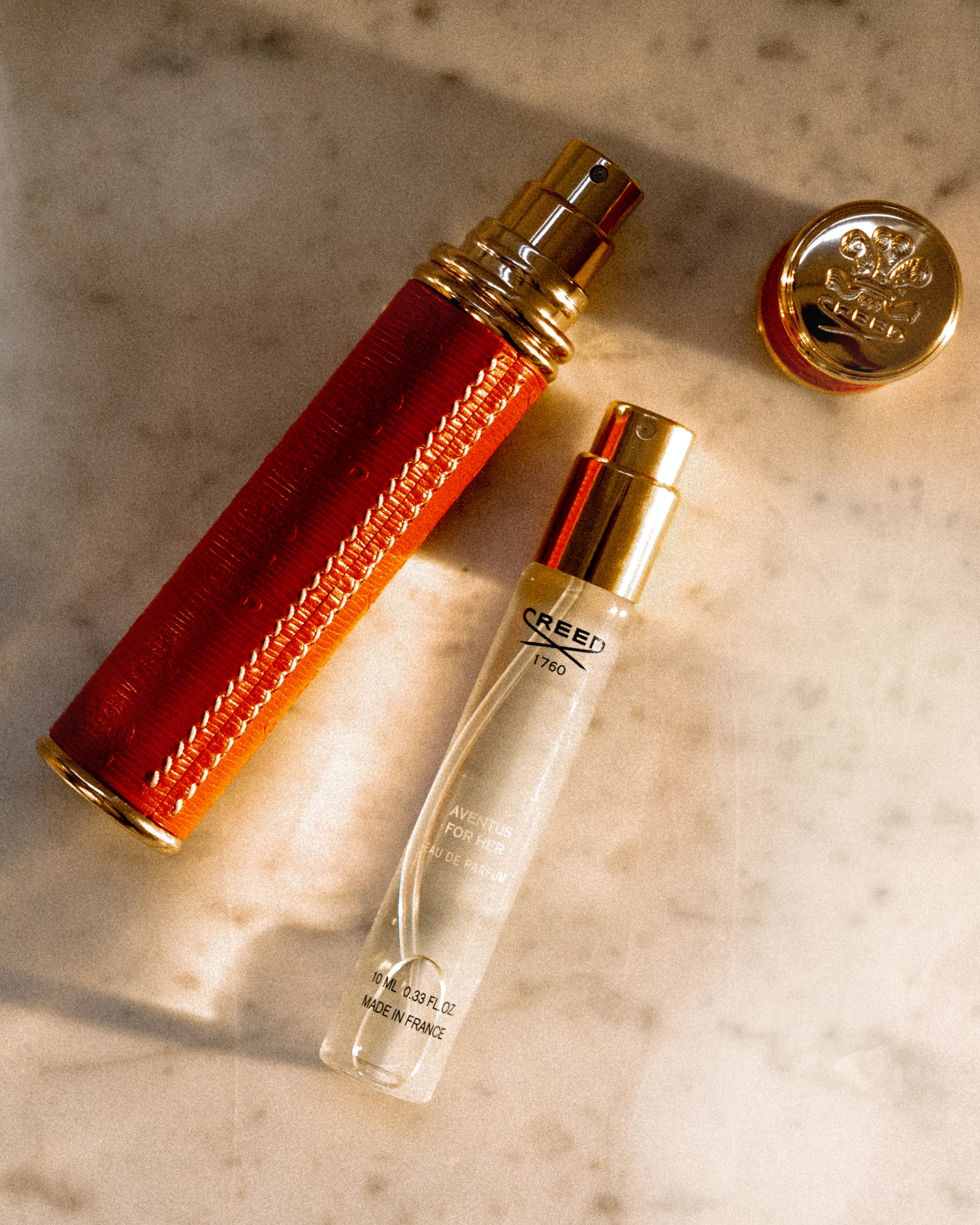 Refillable Travel Perfume Atomizer 50ml - Gold/Gold